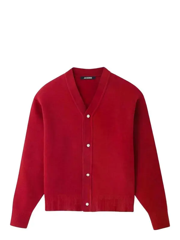 Jacquemus Doppio V-neck Cardigan - Red