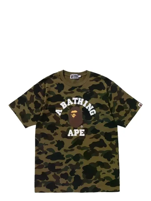 A BATHING APE Camouflage Logo T-shirt - Green