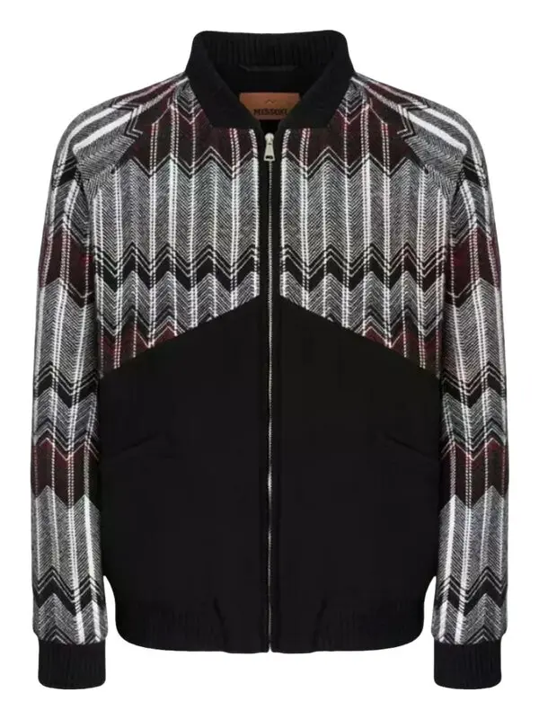 Missoni Chevron Zipped Jacket - Black