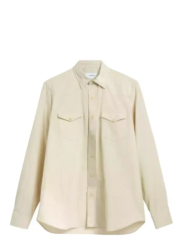 LARDINI Cotton Shirt - Neutrals