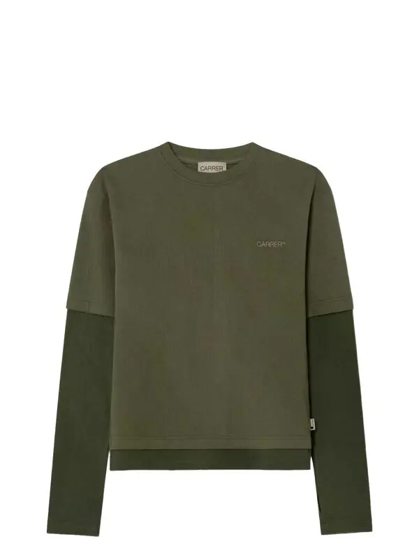 Carrera Eyewear Crew-neck Waffle Knit Sweatshirt - Green