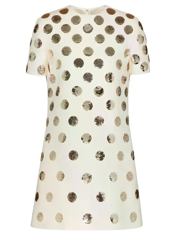 Valentino Garavani Sequin-embellished A-line Dress - Neutrals