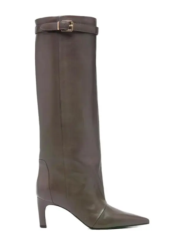 LELLA BALDI Buckle-detailing Knee-high Boots - Brown