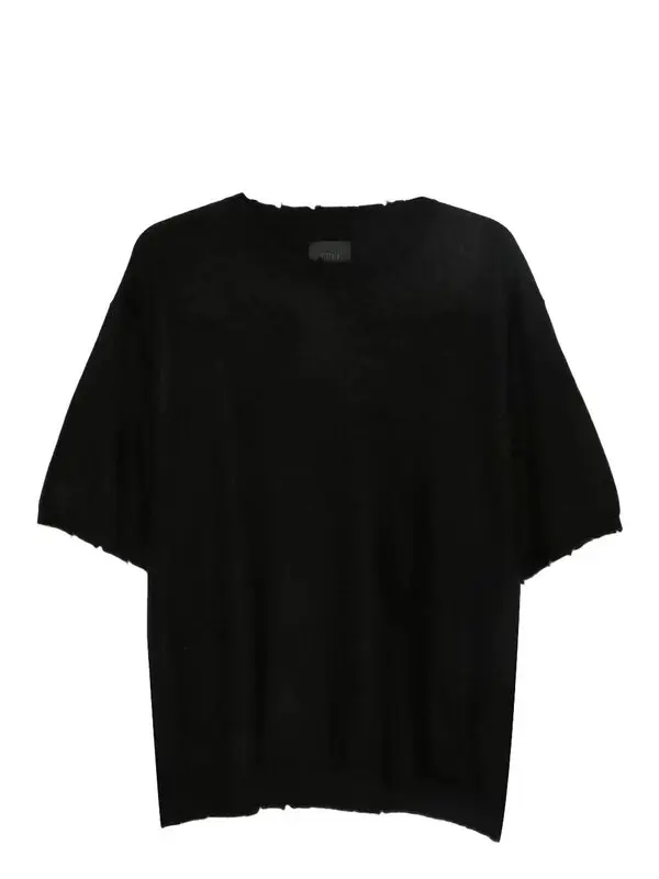 FREI-MUT Keith Frayed-edge T-shirt - Black