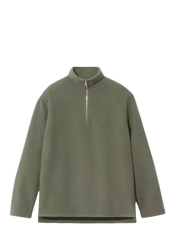 RIER Zip Fleece Top - Green