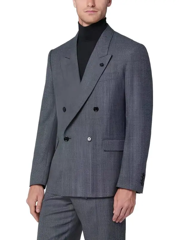 LARDINI Double-breasted Blazer - Grey