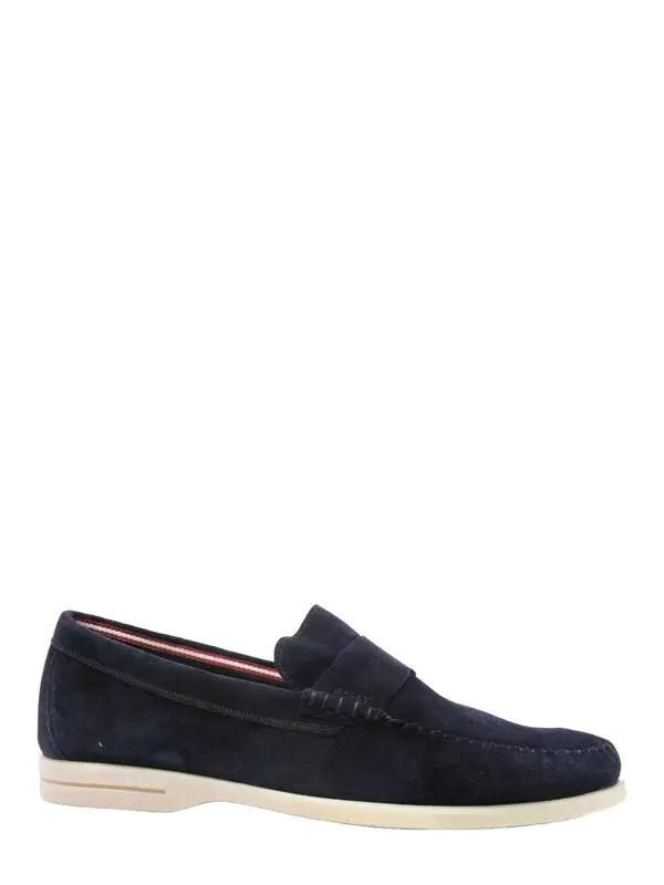 Bally Suede Penny Loafers - Blue