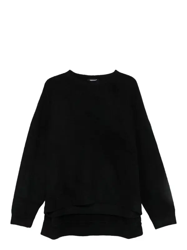 UNDERCOVERISM Crew Neck Layered Sweater - Black
