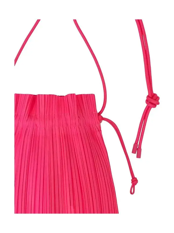 Issey Miyake Pleated Drawstring Crossbody Bag - Pink
