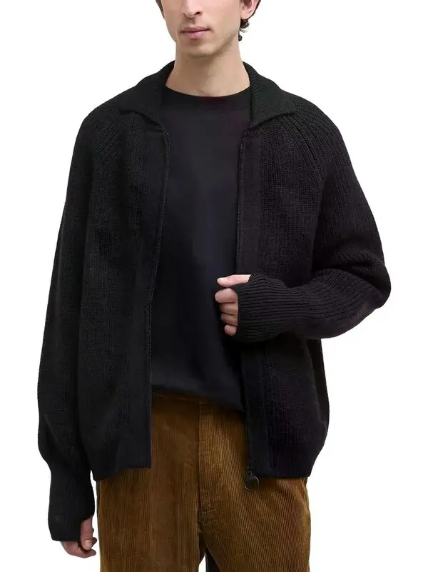 Barbour Zip-up Knitted Cardigan - Black