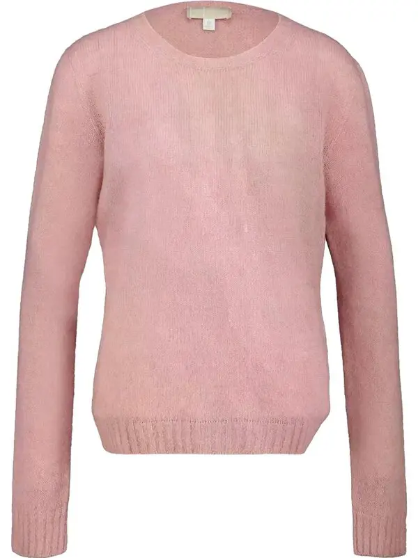 120% Lino Long-sleeve Knit Sweater - Pink