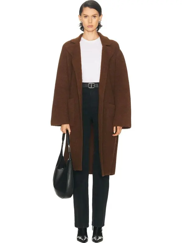 Jenni Kayne Jessica Alpaca-blend Sweater Coat - Chocolate