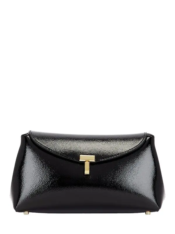 TOTÊME Mini T-lock Naplack Clutch - Black