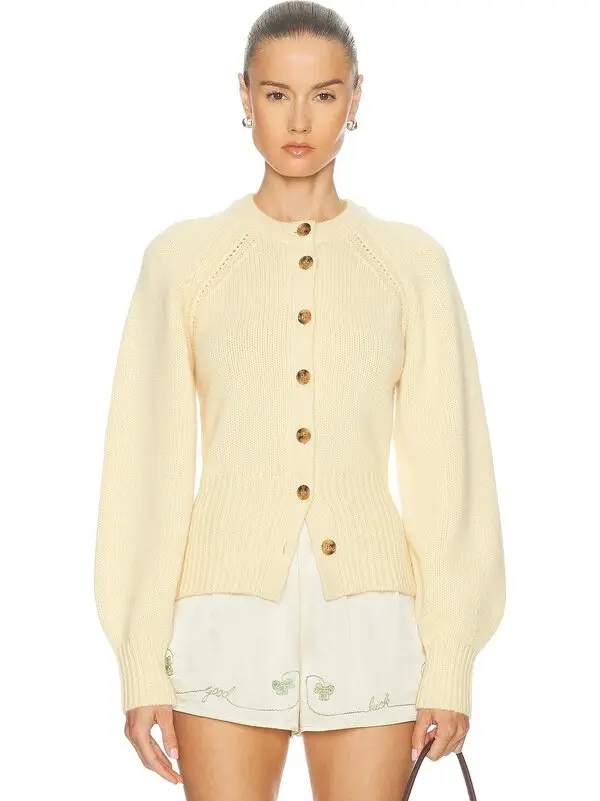 Guest In Residence Sculpted Cardigan - Butter