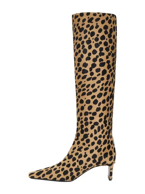 Khaite Ona Knee High Boots - Camel & Black