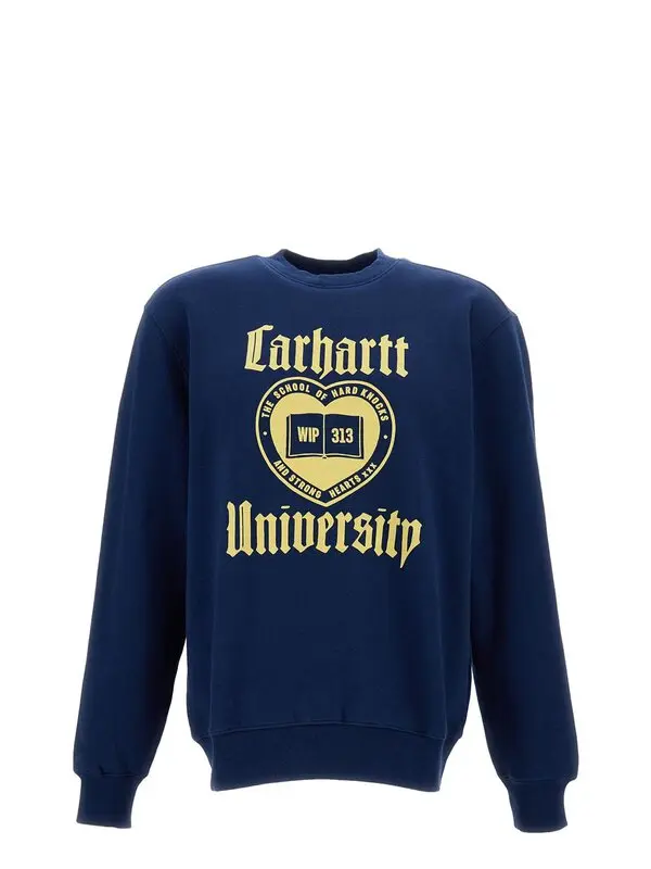 Carhartt Work In Progress Crewneck Sweatshirt With Graphic Print - Blue