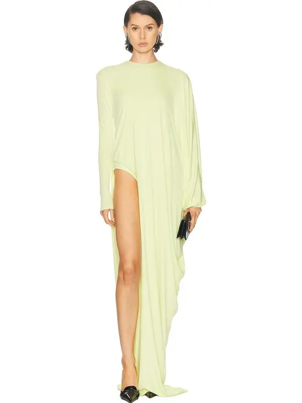 TOM FORD Long Sleeve Evening Dress - Cream