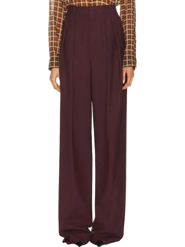Saint Laurent Tapered Trouser - Lie De Vin
