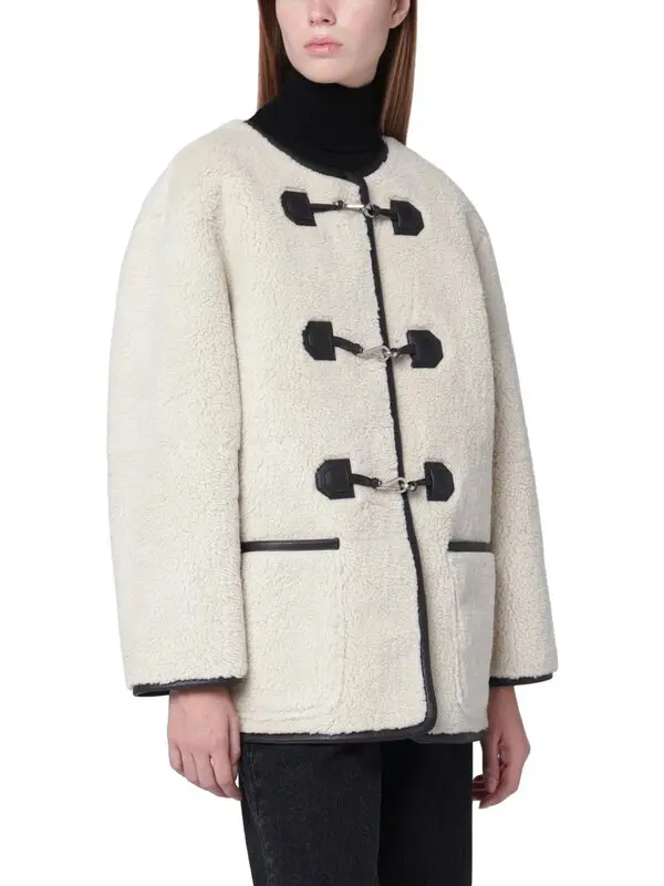 DUNST Shearling-effect Fabric Jacket - White