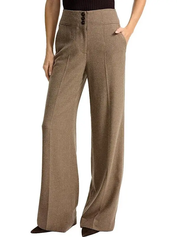 Veronica Beard Giovanna Wide Leg Pants - Lichen Melange