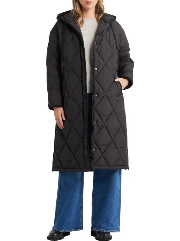 Bernardo Bren Quilted Puffer Coat - Black