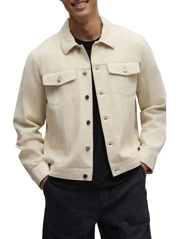 Barefoot Dreams Brushed Cotton Twill Trucker Jacket - Canvas