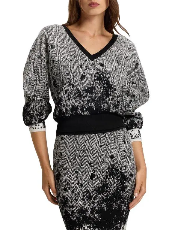 BOSS Forandina Textured Sweater - Splatter Ombre