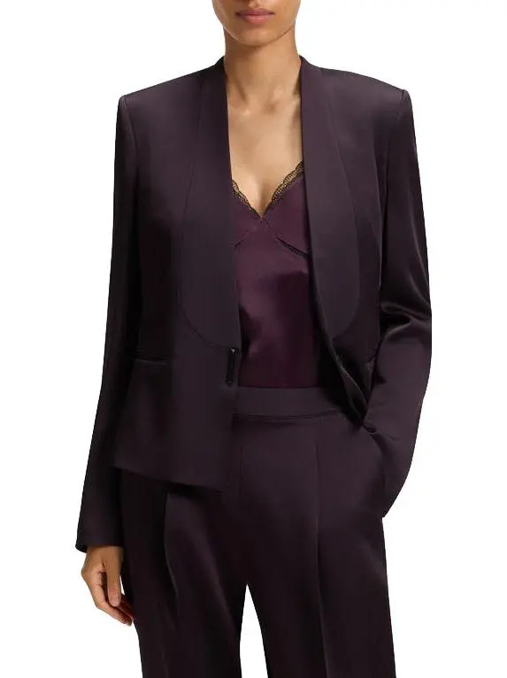 BOSS Jia One-button Blazer - Dark Carmine