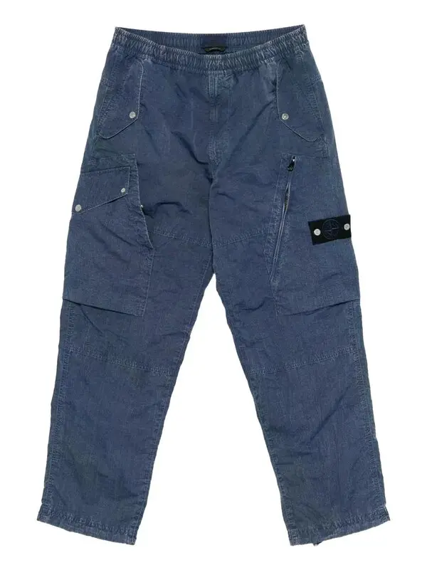Stone Island Garment-dyed Cargo Trousers - Blue