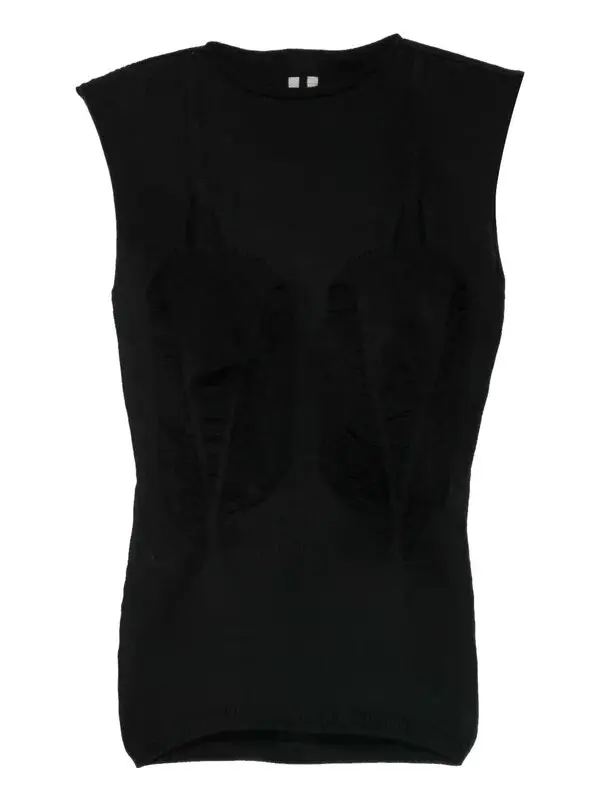 Rick Owens Distressed-effect Vest - Black