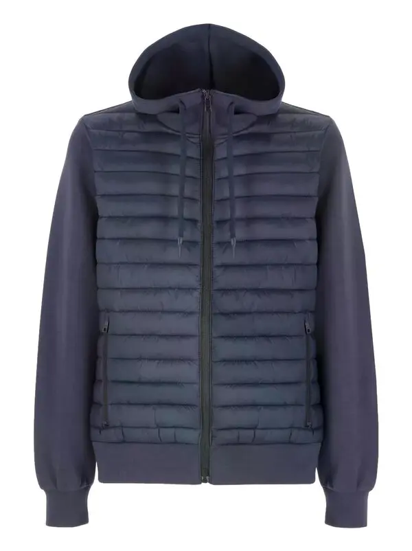 ARMATA DI MARE Zip-up Quilted Hooded Jacket - Blue