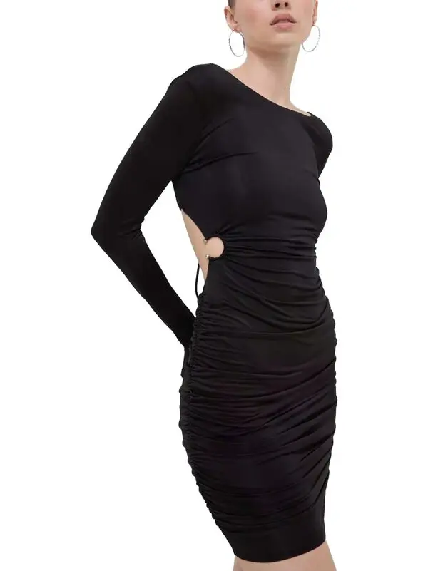 Guess Long-sleeve Ruched Dress - Black
