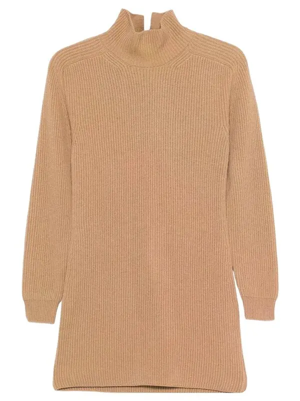 DONDUP Ribbed-knit Dress - Brown