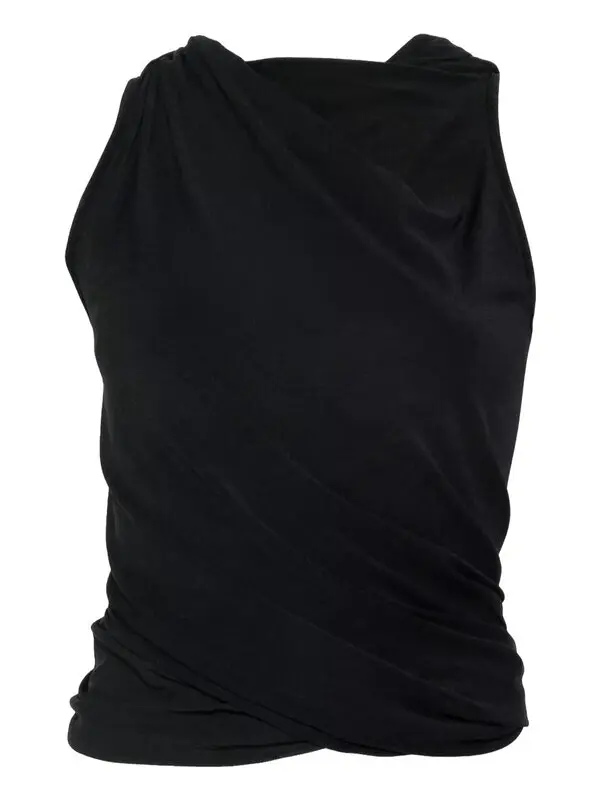 Rick Owens Draped Sleeveless Top - Black