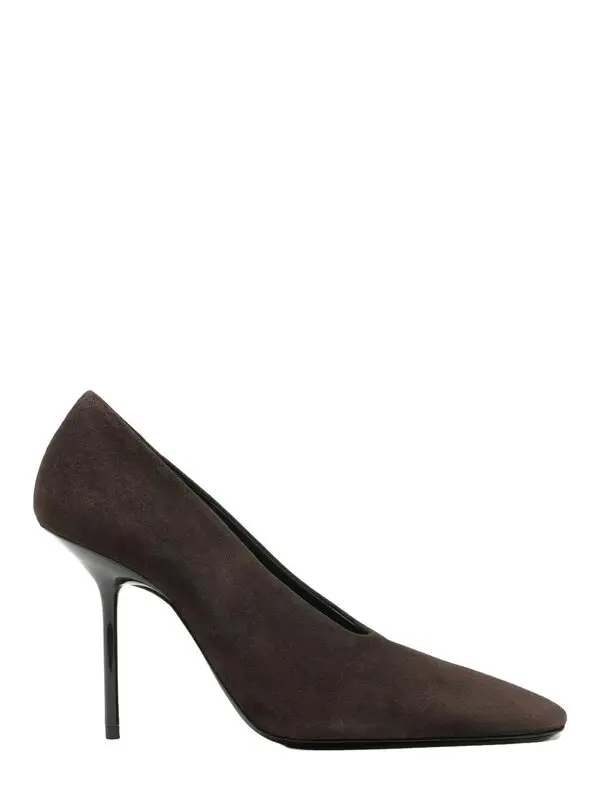 Victoria Beckham 100mm Suede Pumps - Brown