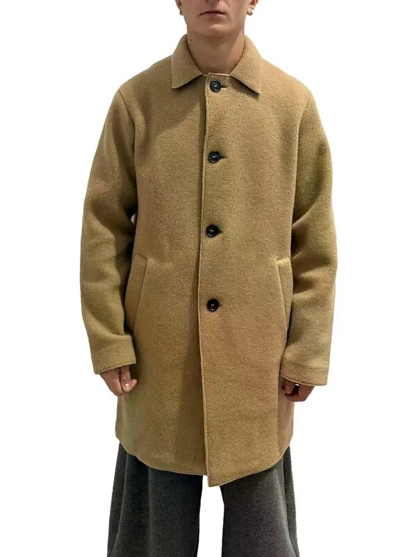 RAYNE 1896 Buttoned Wool Coat - Neutrals