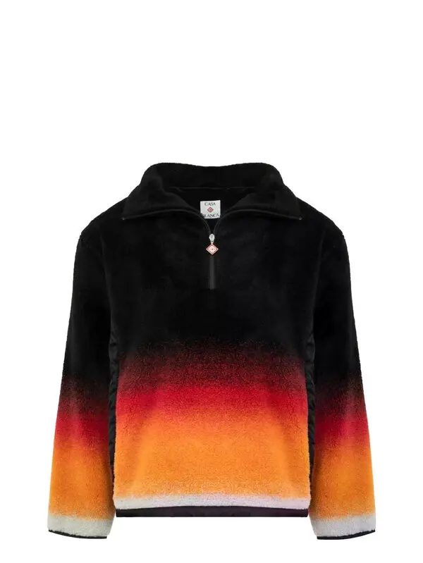 Casablanca Gradient-effect Zip Sweatshirt - Black