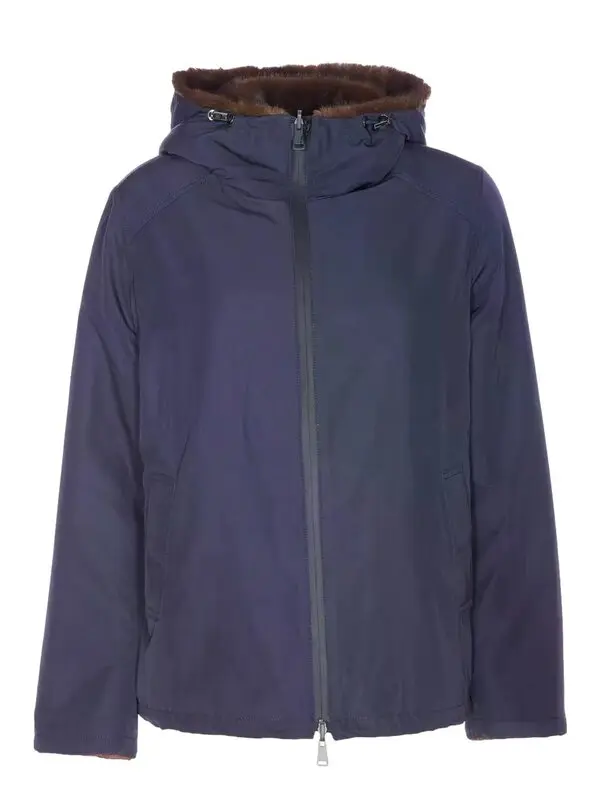LOU ANDREA Reversible Hooded Jacket - Blue