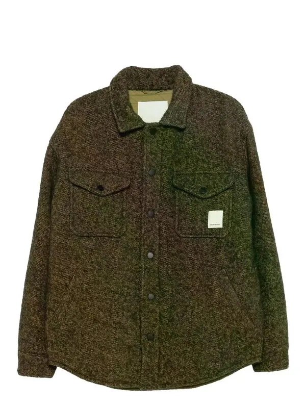 Emporio Armani Logo-patch Shirt Jacket - Green