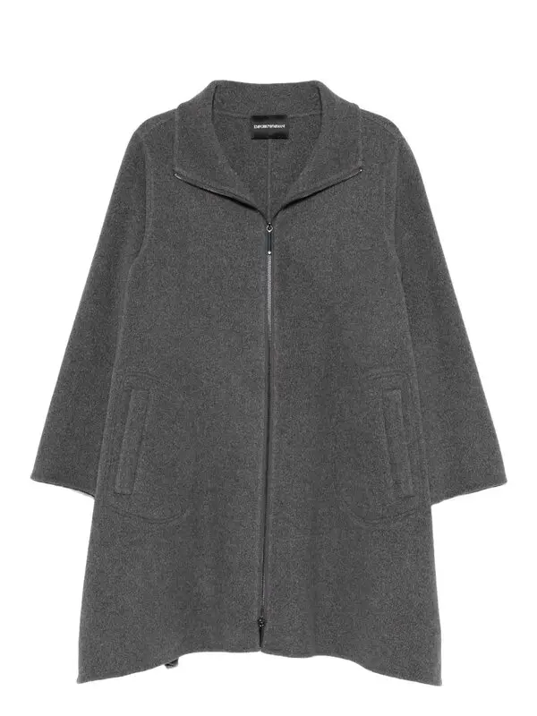 Emporio Armani Zip-up Coat - Grey