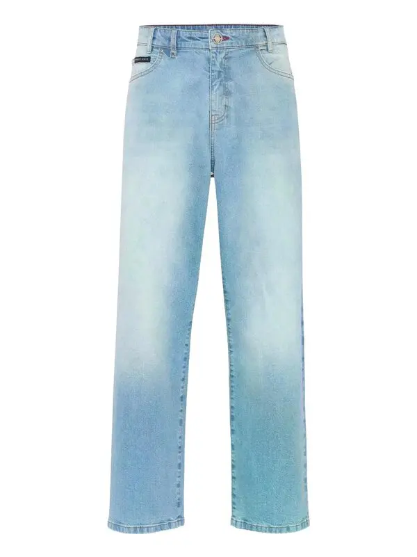 Philipp Plein Logo-patch Jeans - Blue