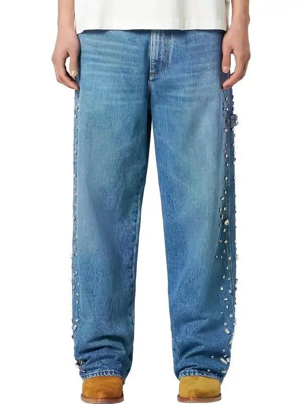 1989 STUDIO Crystal-embellished Carpenter Jeans - Blue