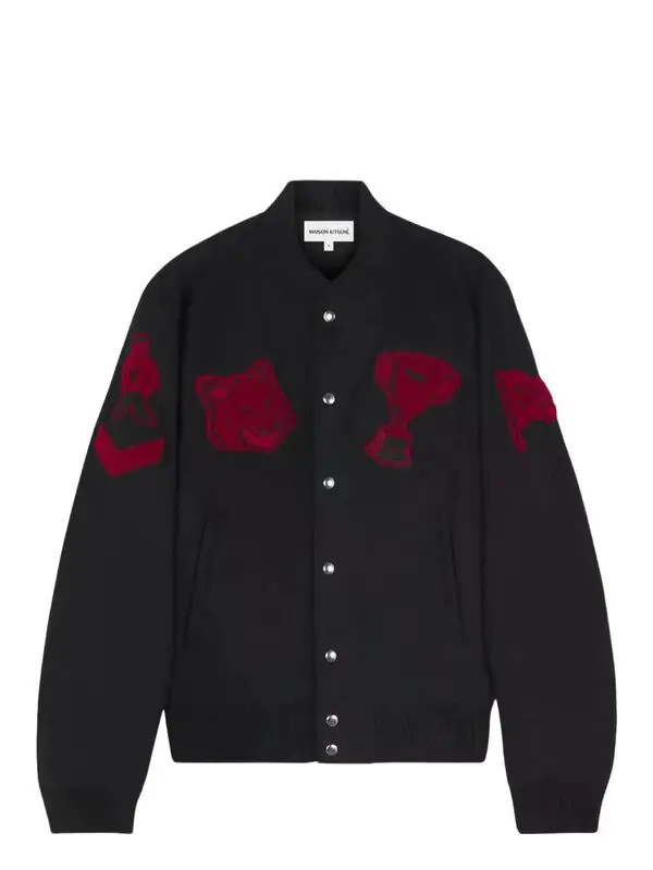 Maison Kitsuné Appliqué Button Jacket - Black