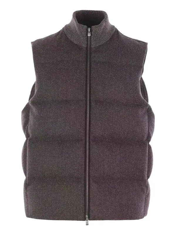 Agnona Padded Gilet - Brown