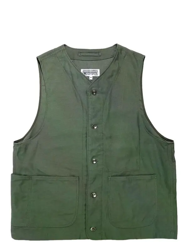 Engineered Garments Button-fastening Pocket Vest - Green
