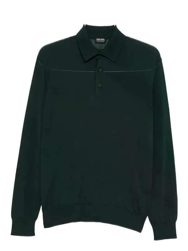 Zegna Long-sleeve Polo Shirt - Green