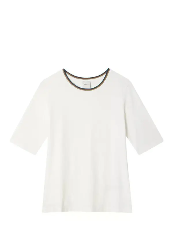 Paul Smith Stripe-trimmed T-shirt - White