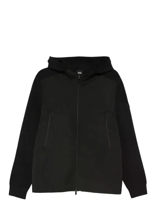 Hugo Boss Hooded Zip-up Jacket - Black