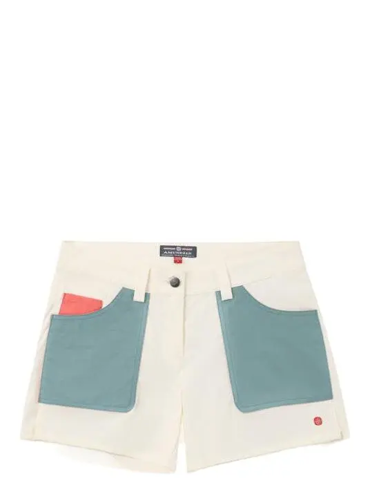 AMUNDSEN SPORTS 5incher Field Shorts - Offwhite/stormy Blue