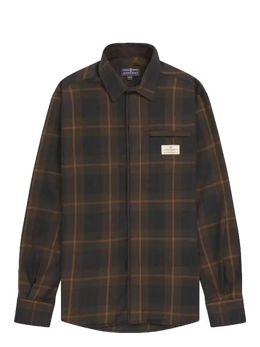 AMUNDSEN SPORTS Skauen Field Shirt - Hunter Brown Checks